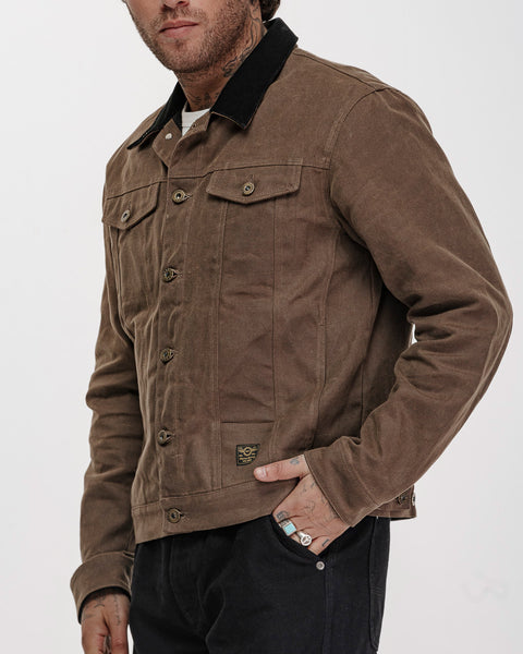 Wayfare Waxed Canvas Jacket - Caribou | Men's Outerwear – P&Co USA