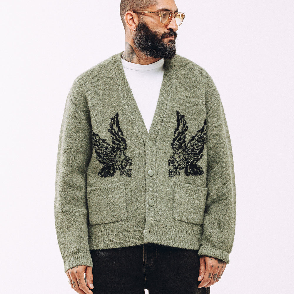 Sage Nelson Brushed Cardigan | Men's, Women's & Unisex Knitwear & P&Co - A Mindset For ...