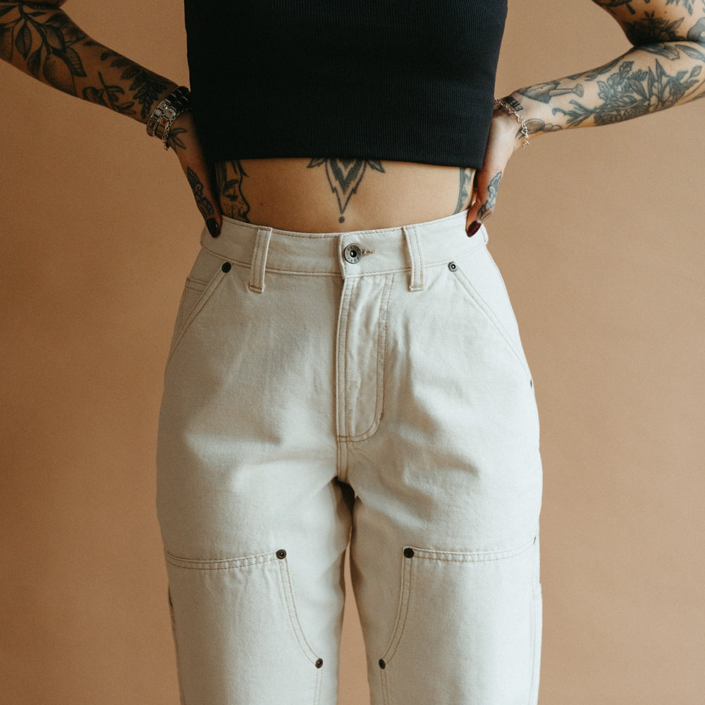 304 Albion Carpenter Pants - Ecru | Women's High-waisted Pants & P&Co ...