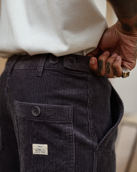 Slate Grey Cord Service Fatigue Pants | Men's Trousers & Jeans – P&Co USA